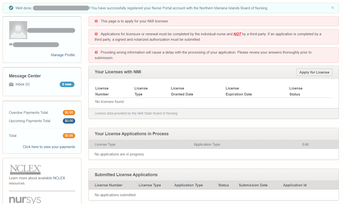 Creating an NMI Nurse Portal Account – NMI Board of Nursing